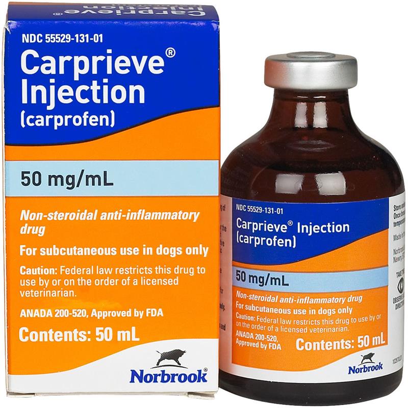 Carprieve Carprofen Injection 50 mg/mL for Dogs
