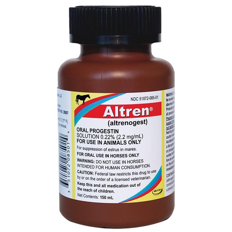 Altren (altrenogest) Oral Progestin Solution 0.22% for Horses, 150 ml
