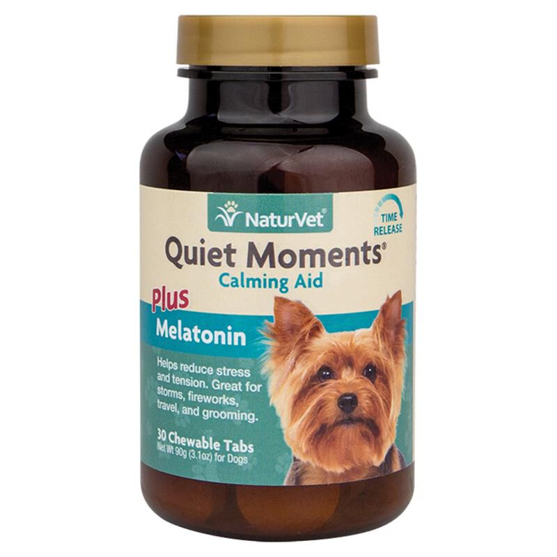 NaturVet Quiet Moments Calming Aid Plus Melatonin Dog Soft Chews