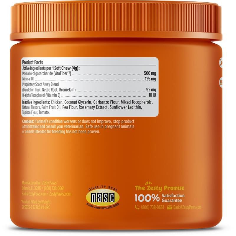 Zesty Paws Scoot Away Bites Digestion Supplement for Dogs | Allivet