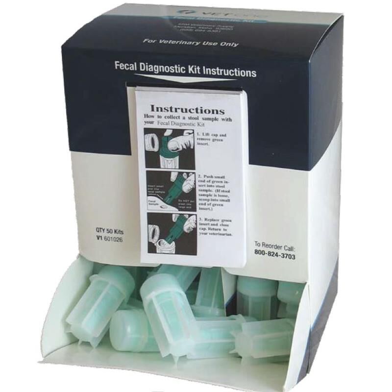 Fecal Diagnostic Kit Box of 50 for Dogs and Cats