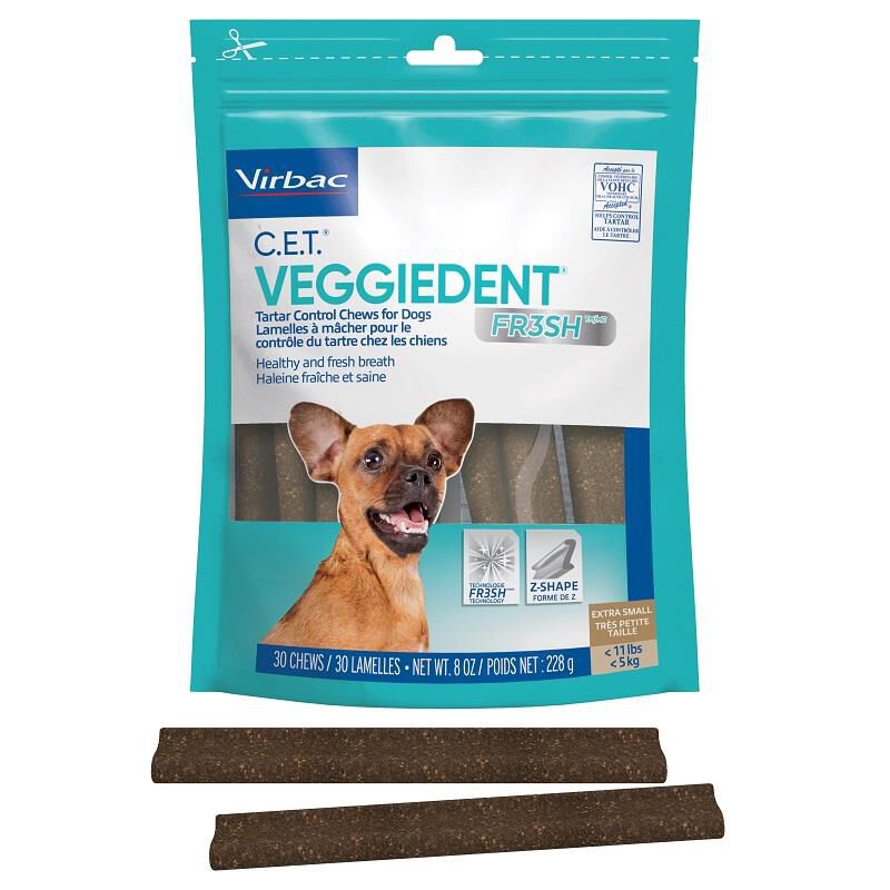 CET Veggiedent Fr3sh Tartar Control Dog Chews, 30 ct