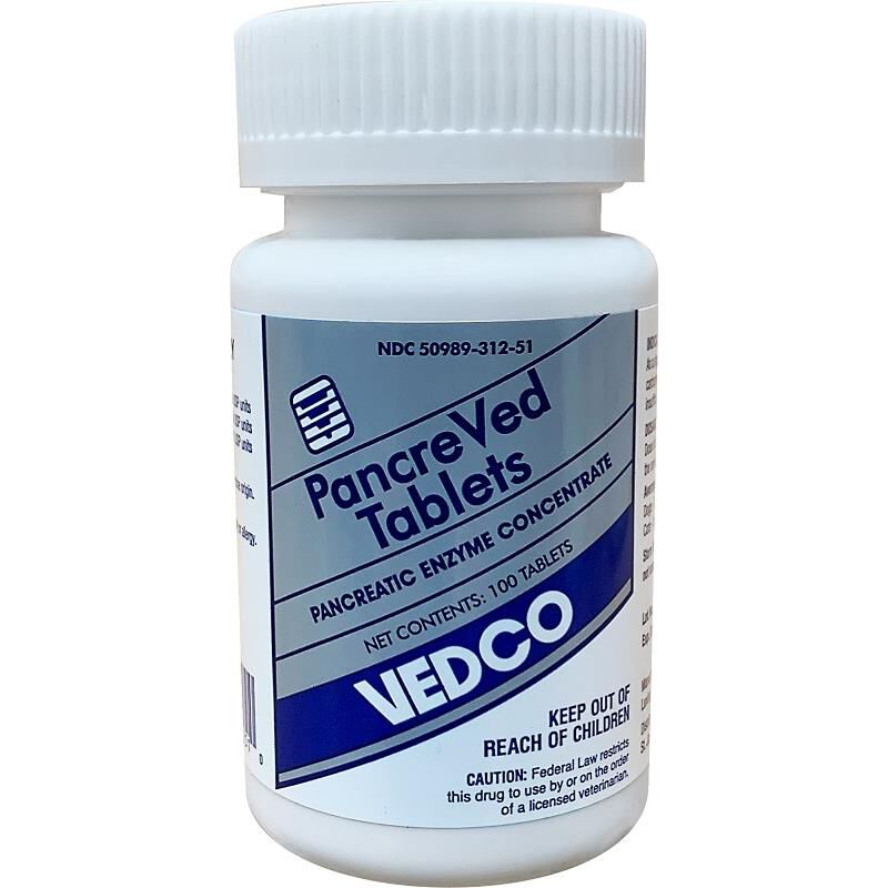 PancreVed Tablets - Digestive aid for for Dogs & Cats