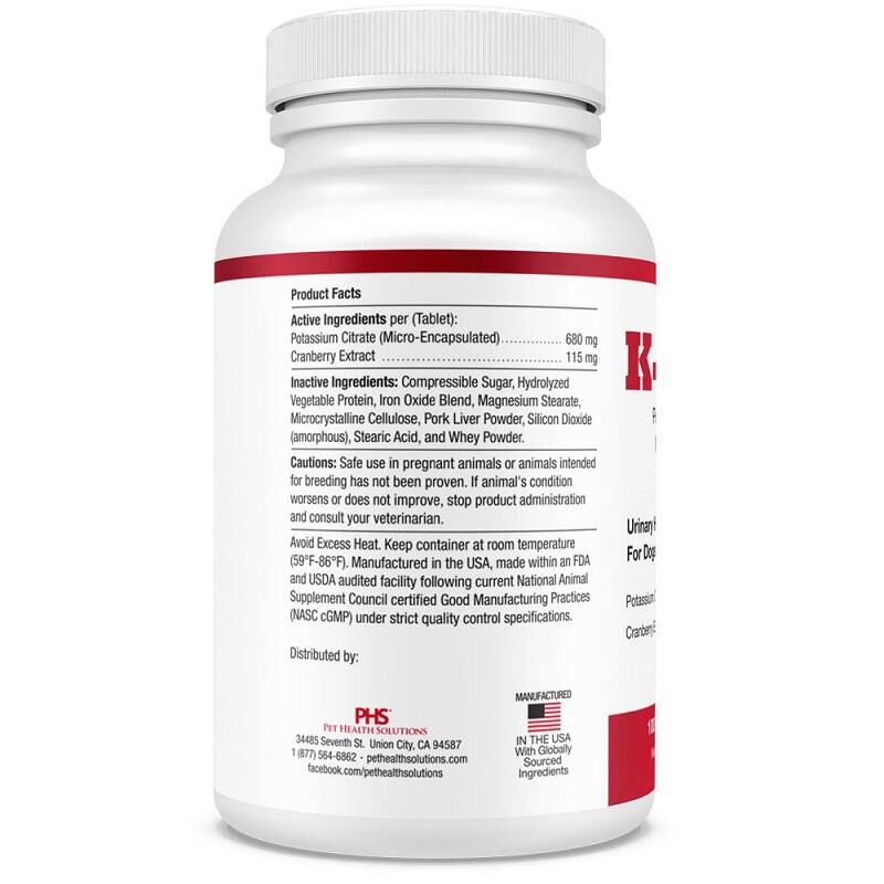 K-Plus Potassium Citrate Plus Cranberry Urinary Health Support for Dogs ...