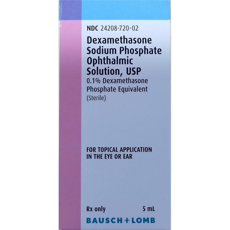 Dexamethasone 0.1 Sodium Phosphate Ophthalmic 5 Ml Solution