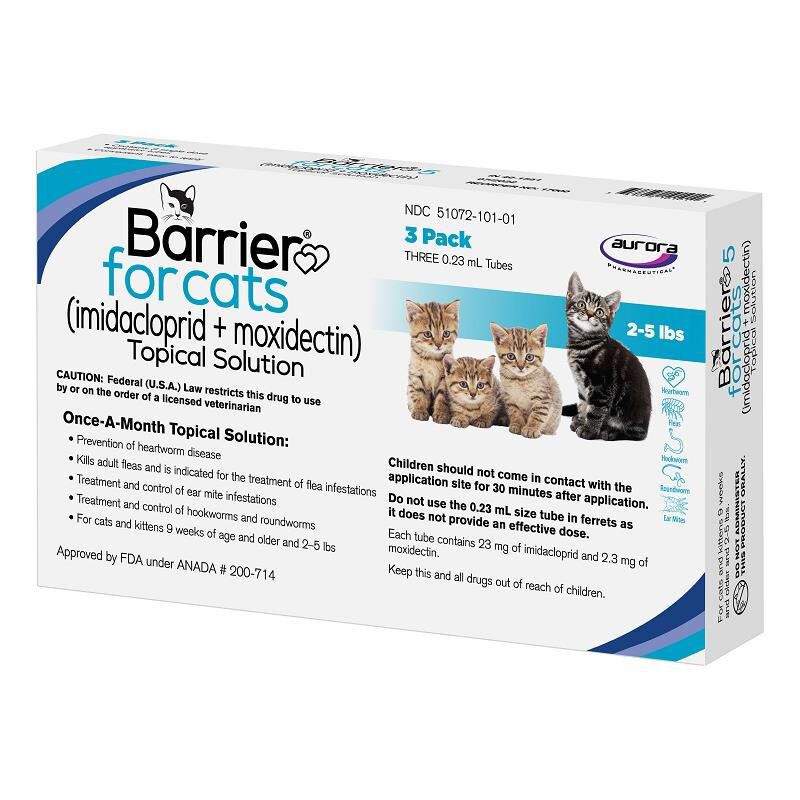 Barrier (imidacloprid + moxidectin) Topical Solution for Cats