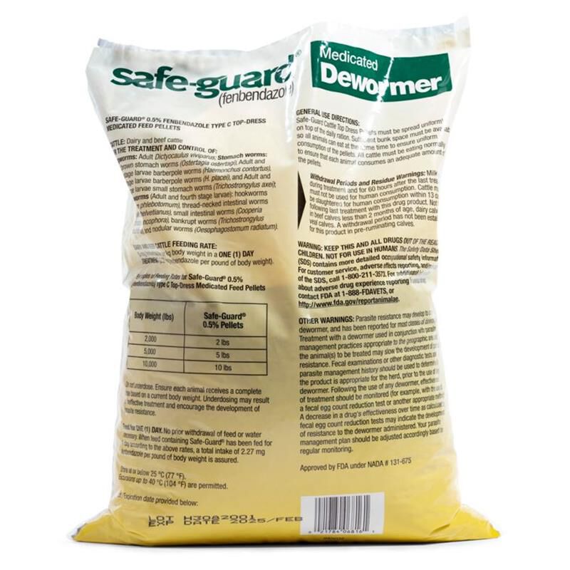 Order Safe-Guard Dewormer Pellet 10 Lb for cattle and swine