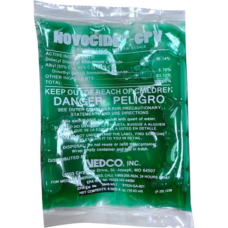 Novocide-CPV One Step Disinfectant Cleaner, 1/2 oz Packet (Box of 12 ...