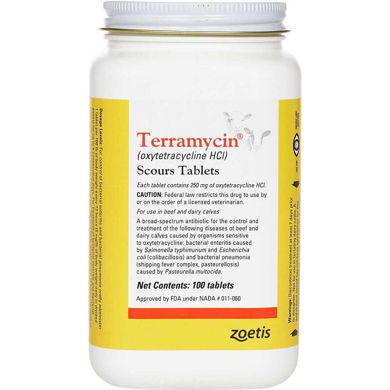 Terramycin (oxytetracycline HCI) Scours Tablets