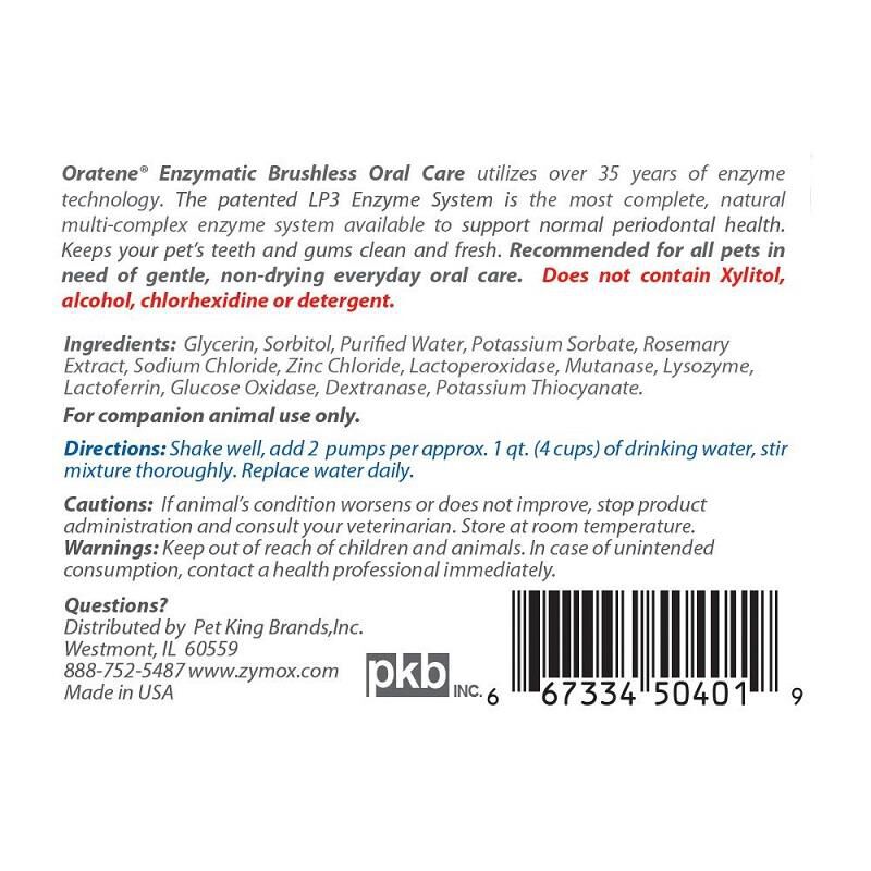 Buy Oratene Veterinarian Drinking Water Additive 4 Oz for dogs