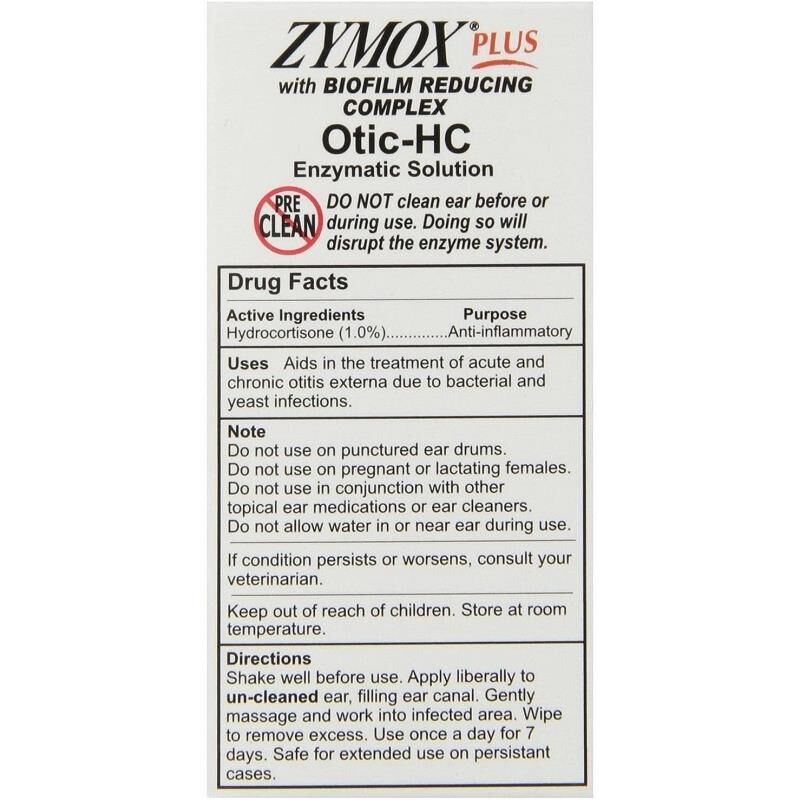 Zymox Plus Otic 1.0% Hydrocortisone Solution for dogs and cats