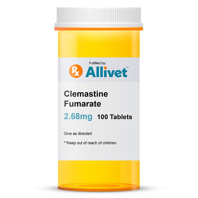 Order Clemastine Fumarate 2.68 mg, 100 tablets for dogs and cats