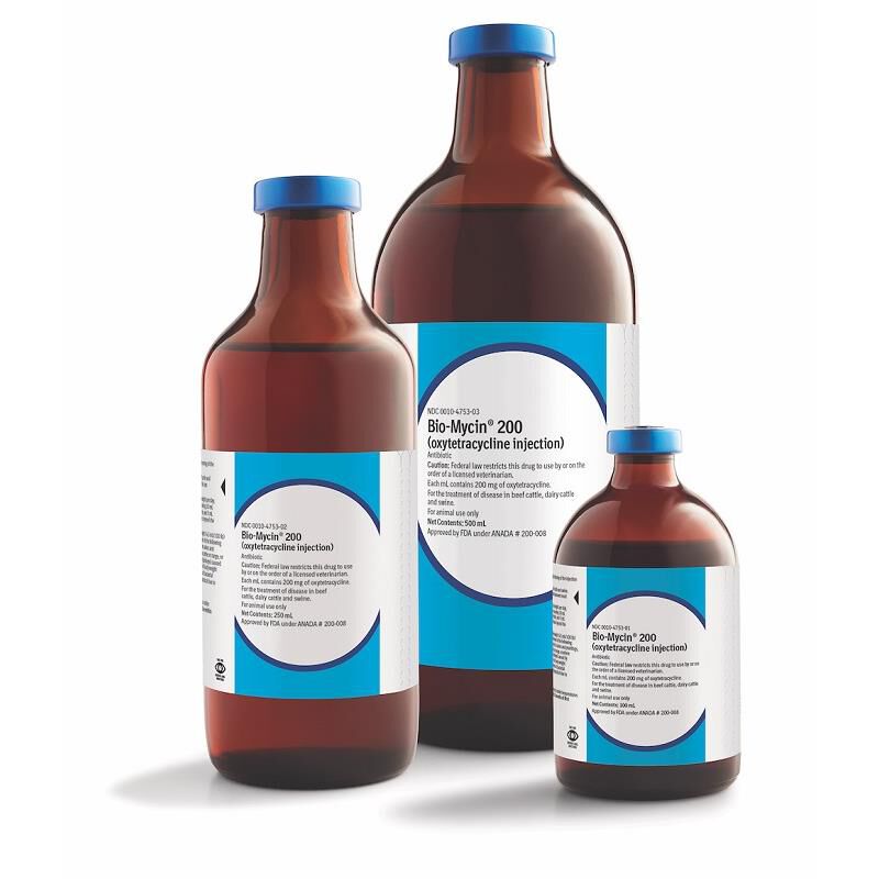 Bio-Mycin 200 (oxytetracycline injection) Antibiotic for Cattle or Swine