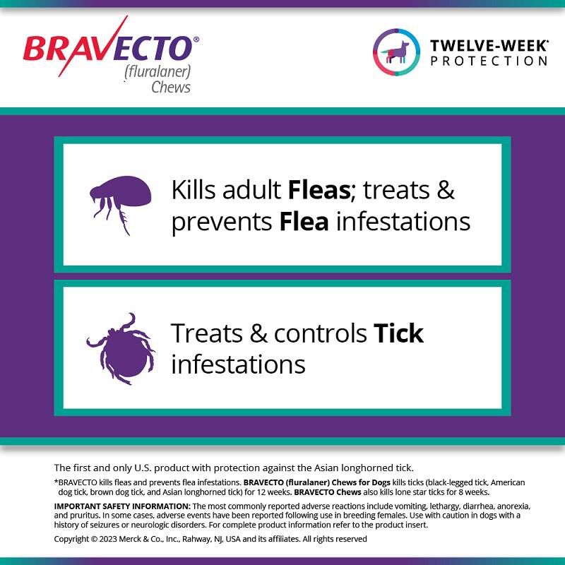 Bravecto Chews for Dogs - Flea & Tick Pill | Allivet