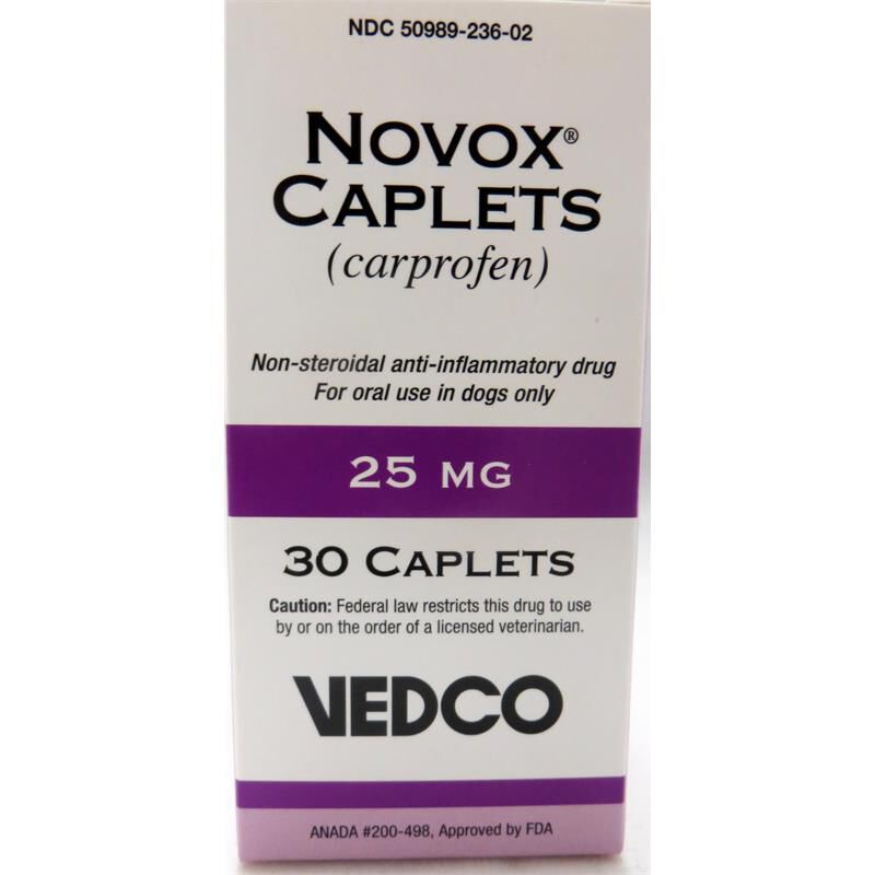Buy Novox Caplets (Carprofen) for Dogs 25mg, 75mg, 100mg | Allivet