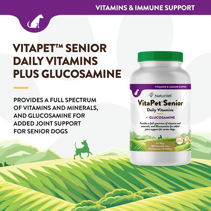NaturVet Vitapet Senior Tabs with Glucosamine dog supplement
