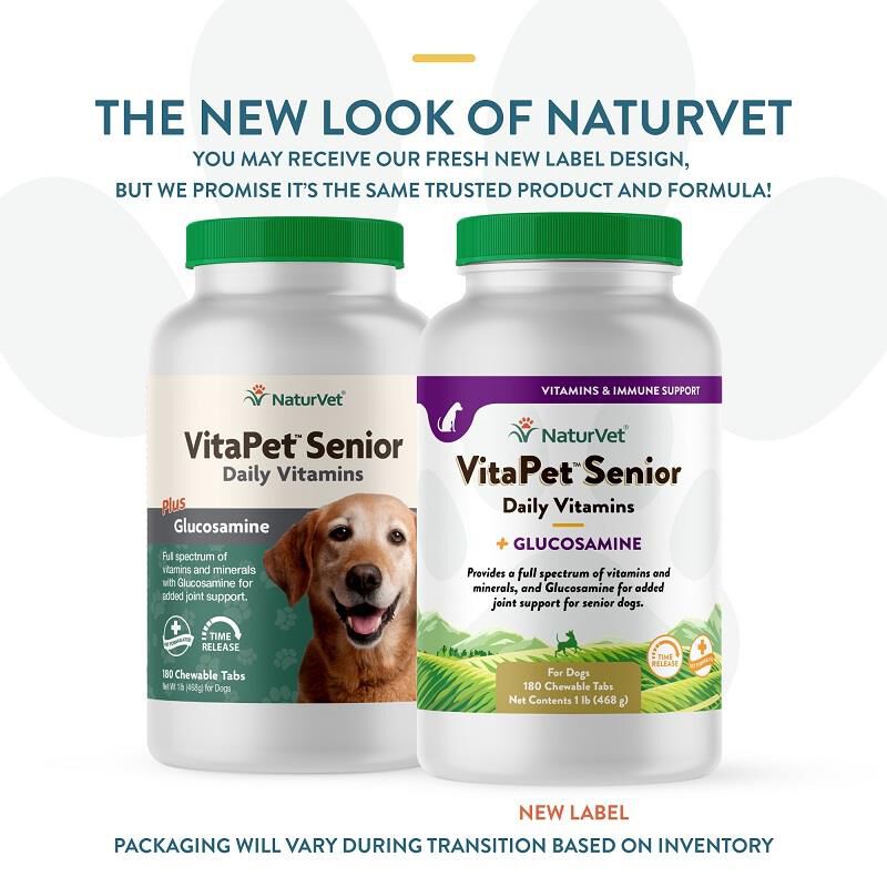 NaturVet Vitapet Senior Tabs with Glucosamine dog supplement