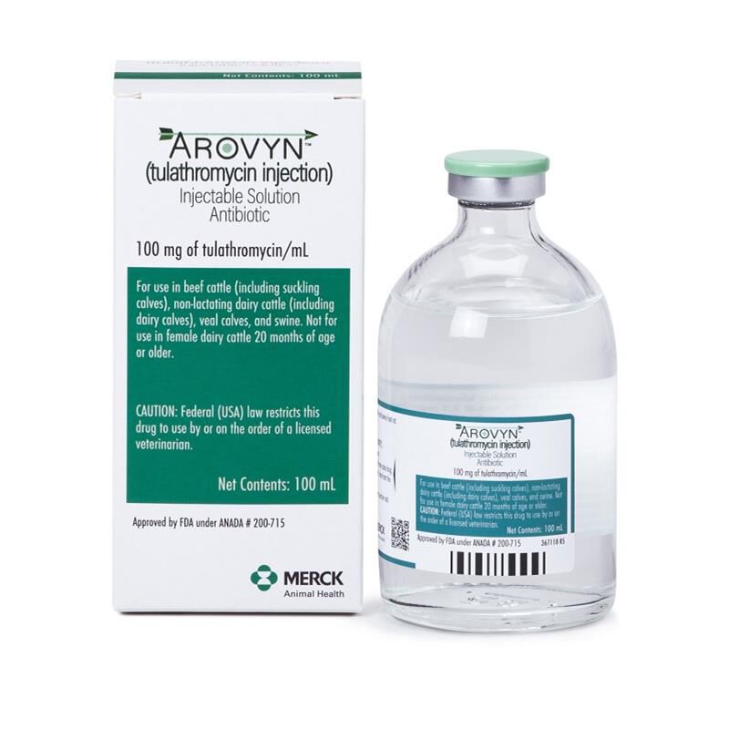 Arovyn (tulathromycin) Injectable Antibiotic for Cattle and Swine