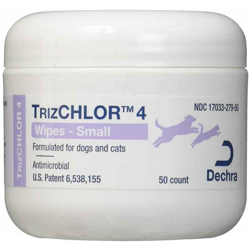 Trizchlor 4 wipes 50 Ct with tris-EDTA and 15% Chlorhexidene