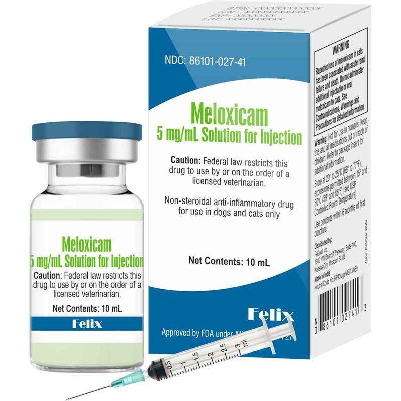Meloxicam Solution Injection for Dogs and Cats 5 mg/ml