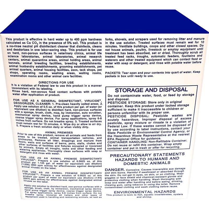 Novocide-CPV One Step Disinfectant Cleaner, 1/2 oz Packet (Box of 12 ...