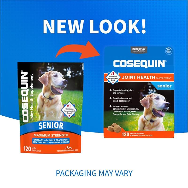 Cosequin Senior Maximum Strength Joint Health Supplement for Dogs, 120 ...