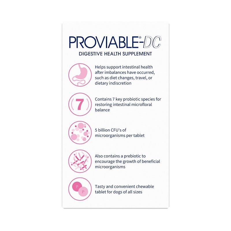 Proviable-DC Digestive for Dogs | Supplement | 60 Tablets | Allivet