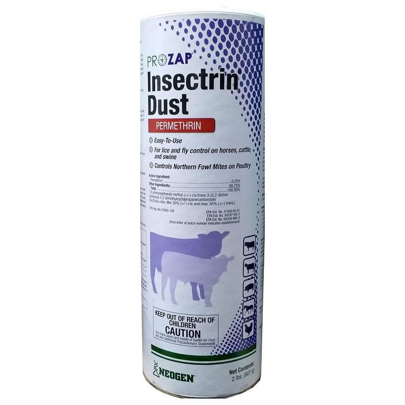 Order Prozap Insectrin Dust 2 Lb Shaker for livestock at best price