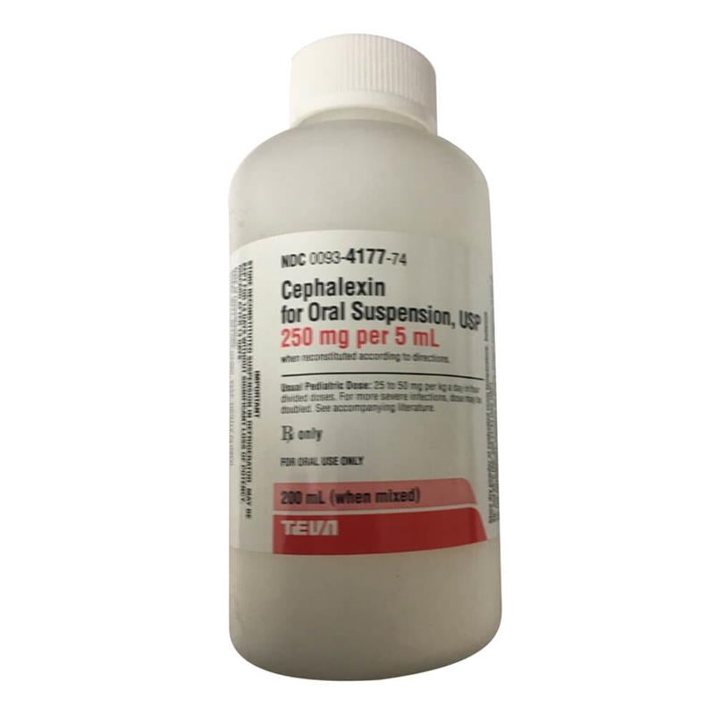 Cephalexin Oral Suspension for Dogs 250 mg/5 ml | Allivet