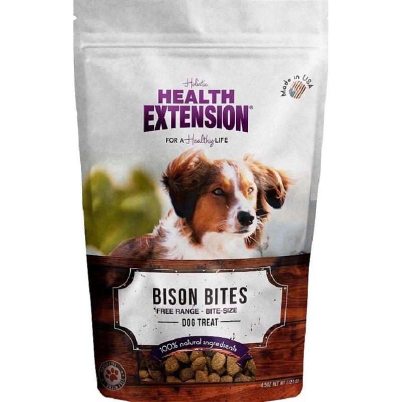 Health Extension Grain Free Bison Bites Dog Treats, 4.5 oz | Allivet