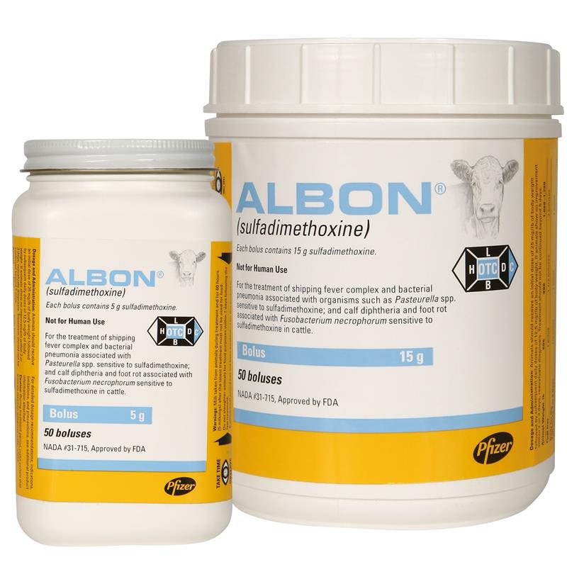 Albon Boluses for livestock | Order Albon sulfadimethoxine